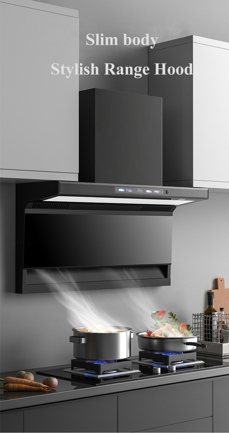 7-shape 900mm Smart Smoke Extractor Range Hood For Kitchens, High ...