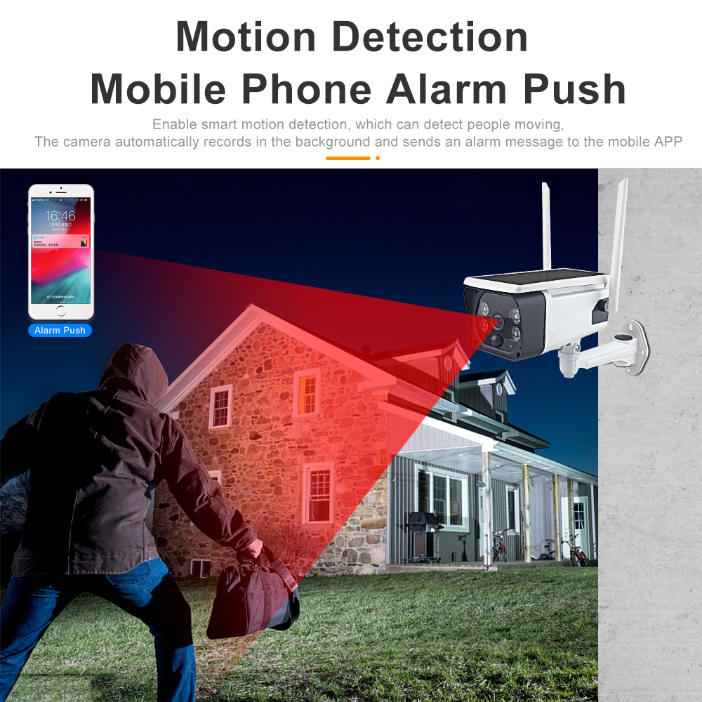 Security Battery Flood Light Cctv Network Wireless Exterior With Lamp ...