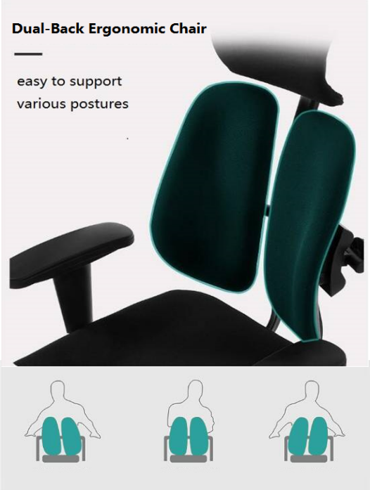 Modern Design Ergonomic Dual Back Office Chair, High Quality Modern ...
