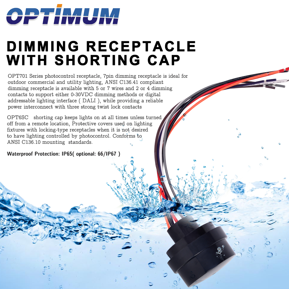 Ansi Standard Ip67 Locking-type Photocell Dimming Receptacle With ...