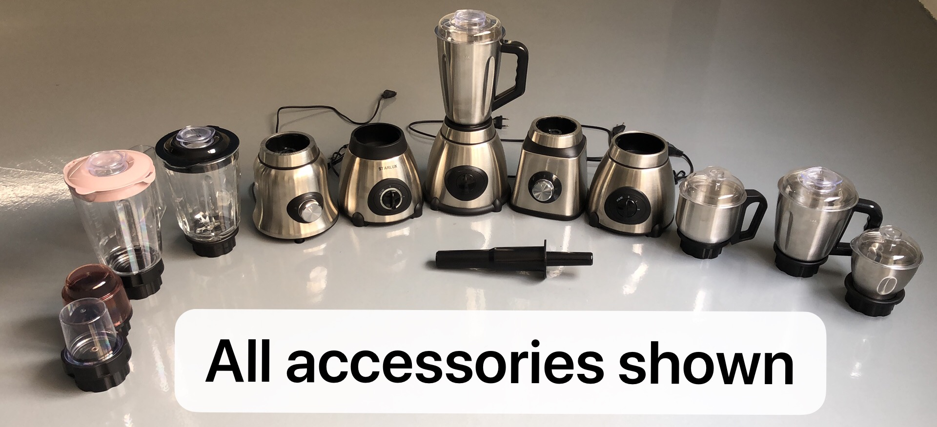 Stainless Steel And Glass Multifunctional Blender With Push Button ...