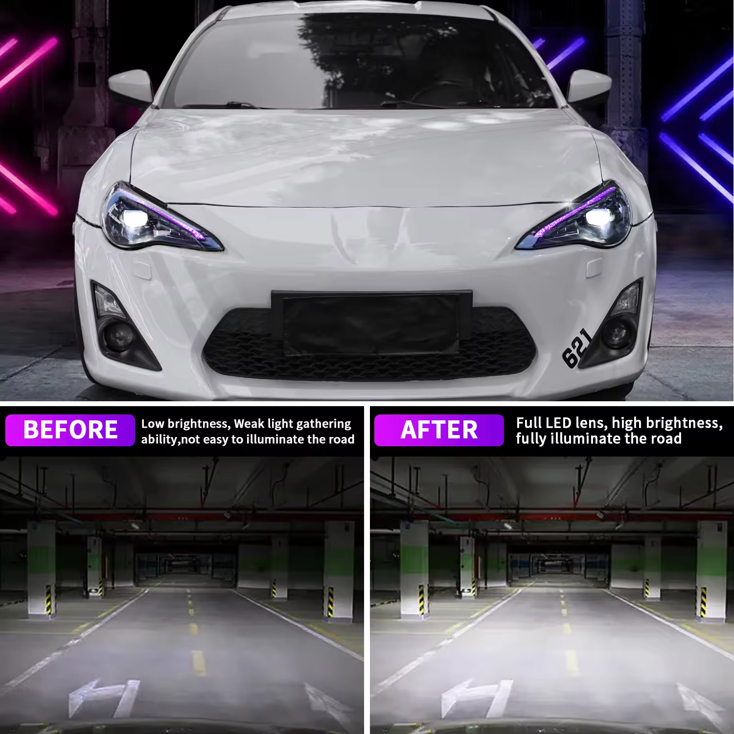 Dk Motion Jdm Led Headlights For Toyota Gt86 And Subaru Brz 2012-2020 ...