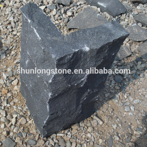 Black Basalt Corner,granite Corner Stone,wall Stone, High Quality Black ...