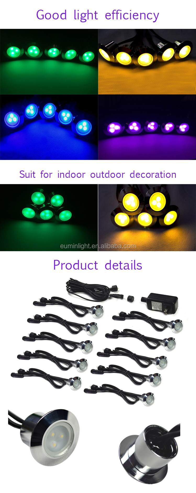 High Quality In-ground Recessed Led Lights: Warm White, Blue, Red For ...