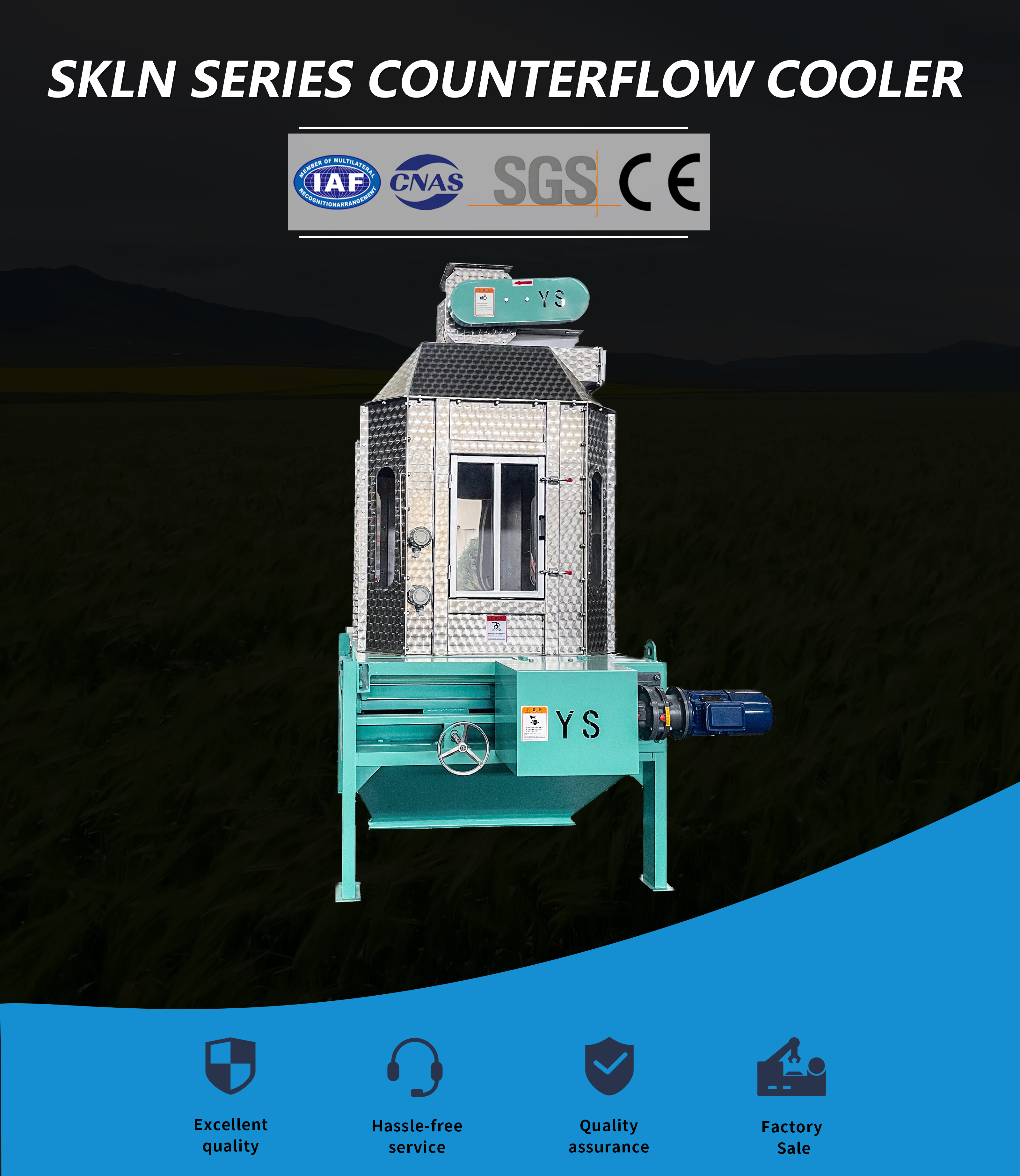 Skln Grain/poultry/animal Feed Counterflow Pellet Cooler Machine ...