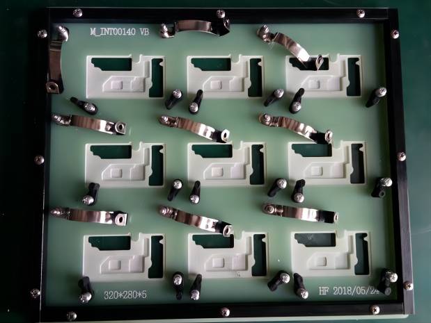 Several common wave soldering fixtures and their respective ...