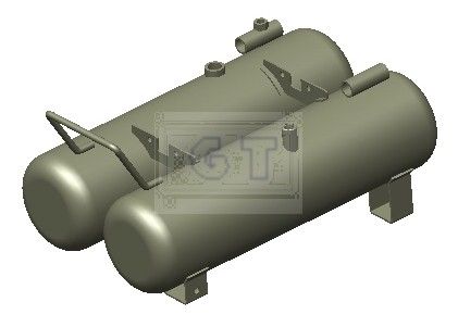 20l Air Compressor Tanks , Powder Coating Twin Tank Air Compressor ...