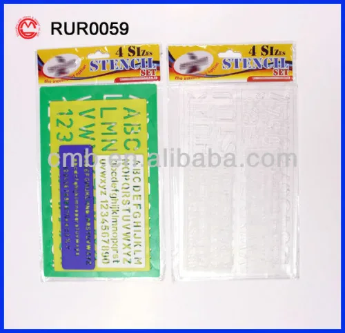 Plastic Letter Stencil Ruler Stationery, High Quality Plastic Letter ...