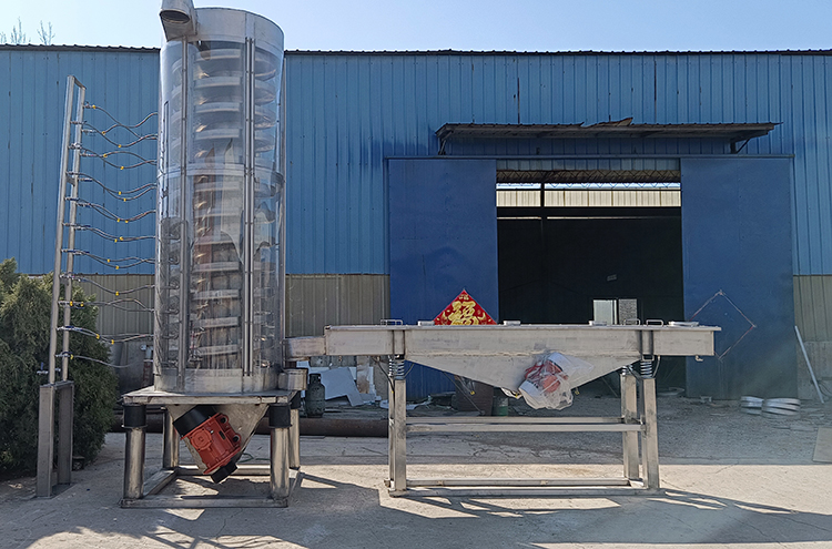 Vertical Powder Conveyor Screw Elevator For Grain And Carbon Steel ...