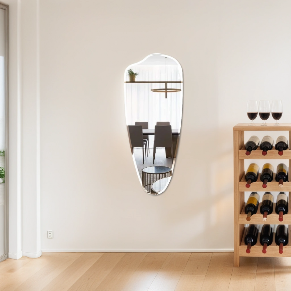 Asymmetric Frameless Glass Ground Edge Wall Mirror, High Quality ...