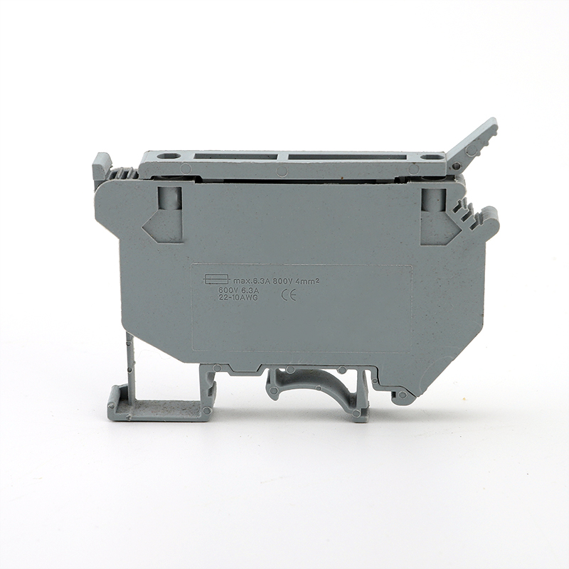 Din Rail Mounted Grey Fuse Holder Terminal Block For Electronic ...