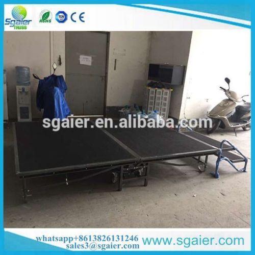 6ft X 8ft Folding Metal Stage Wheels Mobile Stage Hotel Using, High ...