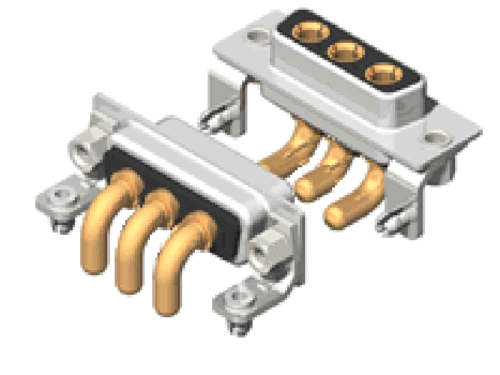 High-current Female Combo D-sub 3w3 Connector Right Angle, High Quality ...