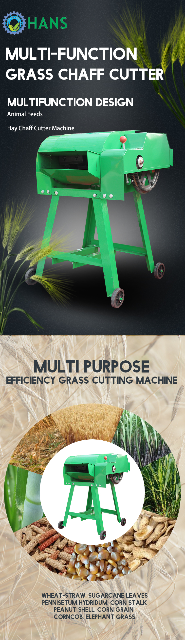 Electrical/diesel Chaff Cutter For Hay, Grass, And Corn Fodder, High ...