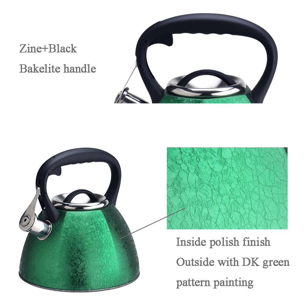 Whistling Green Color Kettle With Anti-hot Handle, High Quality ...