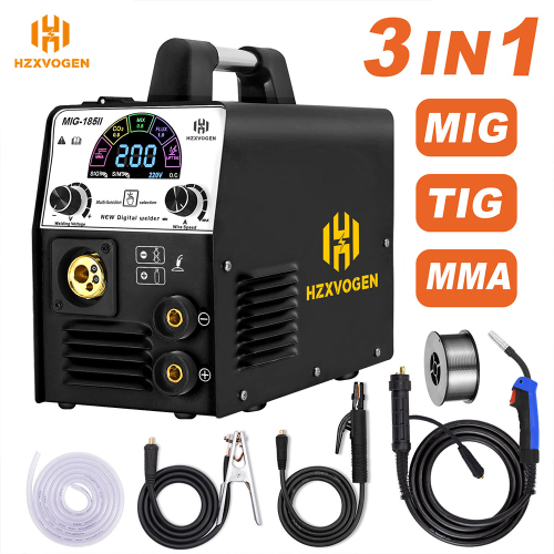 Hzxvogen Mig185-ii Mig Weldr Mig Tig Arc/mma 3 In 1 Co2 Mix Flux Gas Or ...