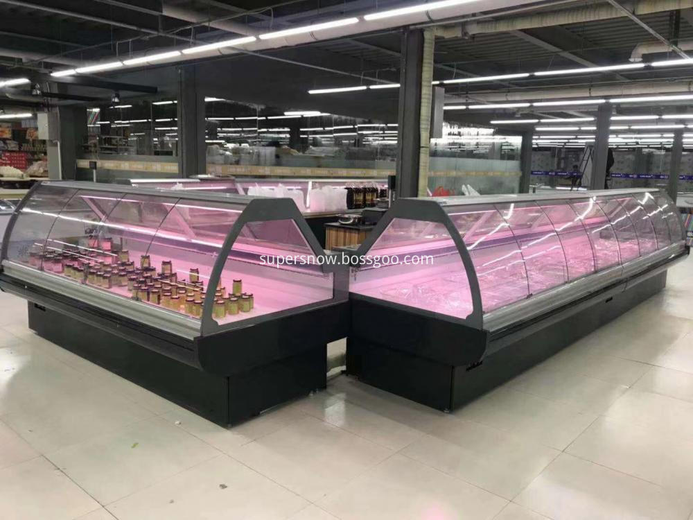 Sliding Curved Glass Serve Over Deli Refrigerator Counter, High Quality ...
