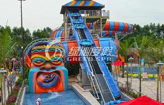 Big Snake Water Slide Water Park Equipment , Customized Fib, High ...