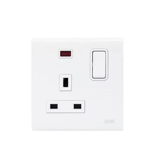 13a250v Double Pole Switch Socket Outlet With Neon High Quality 13a250v Double Pole Switch