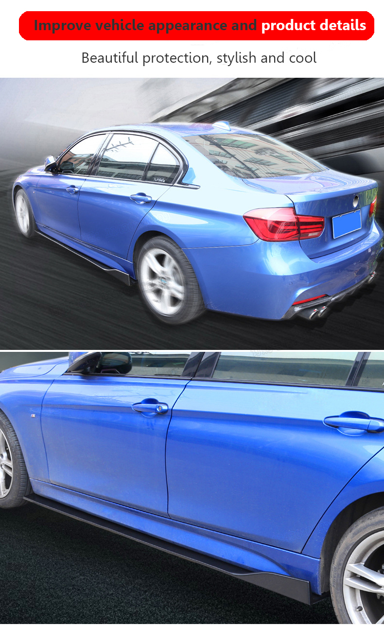 Hot Sale สเกิร์ตข้าง Universal Rocker Panel Extensions คุณภาพสูง Hot ...