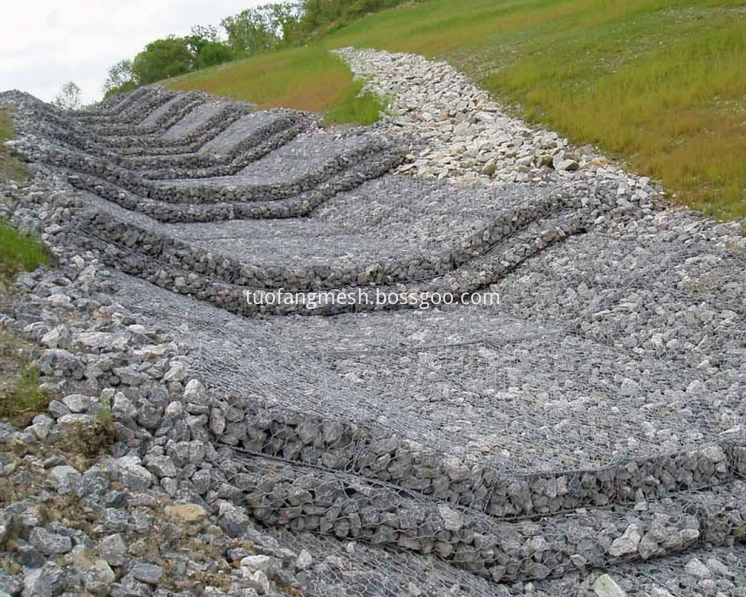 Gabions Baskets Filled With Rock Form Flexible, High Quality Gabions ...