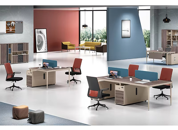 Modern Wooden Modular Office Workstation Cubicles And Pc Tables, High ...