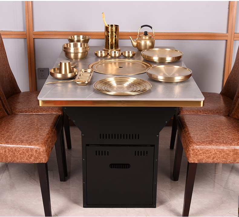 Korean Bbq Table For Indoor Hot Pot Dining And Professional Grill, High ...