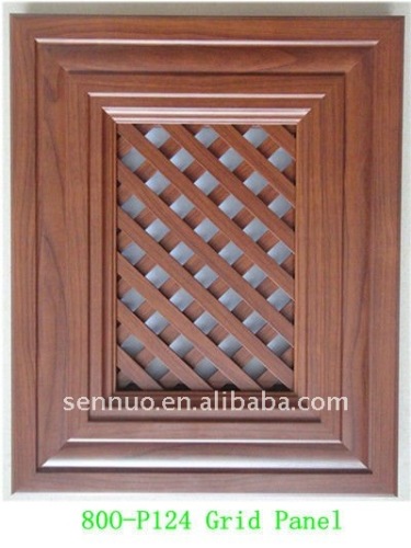 Pvc Overlaid Mdf Based Moulding Grid Panel Kitchen Cabinet Door, High ...
