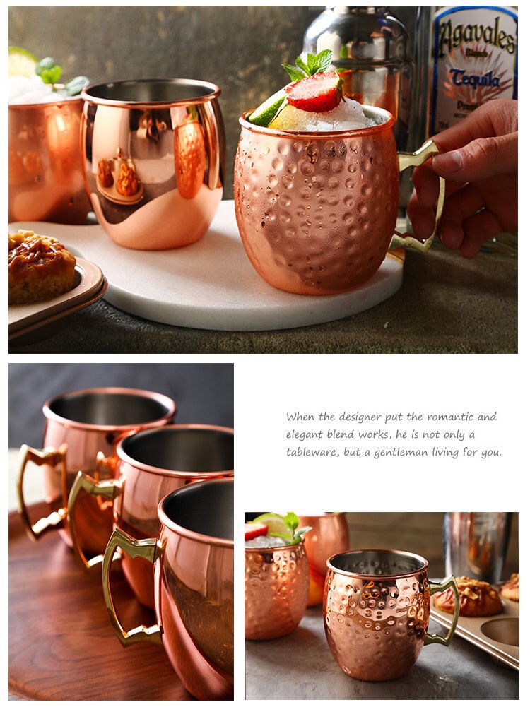 500ml Beer Drinking Copper Moscow Mule Stainless Mug, High Quality ...
