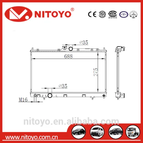 Nitoyo Auto Radiator For Mi Lancer 4g93 4g15 Mr497745, High Quality ...