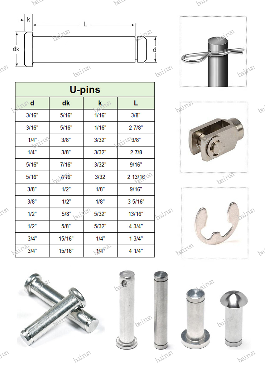 Din 1434 B & Iso 2341 Clevis Pins - 3mm To 5mm Diameter, High Quality ...