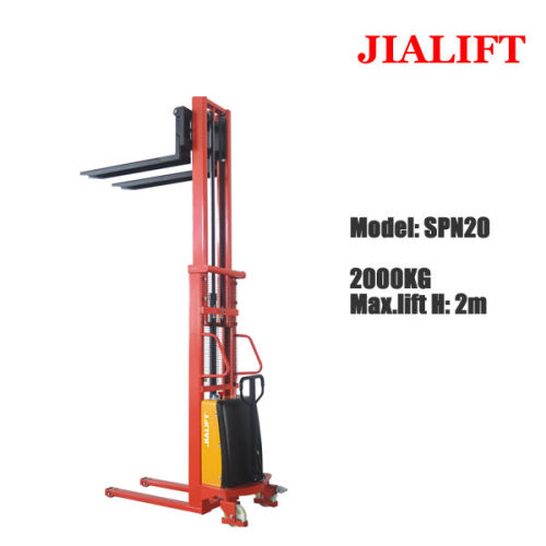 Rider 2 Ton Semi Electric Hydraulic Stacker, High Quality Rider 2 Ton ...