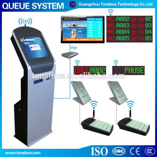 17" Automatic Bank Dual Thermal Printer Wireless Queue Management ...