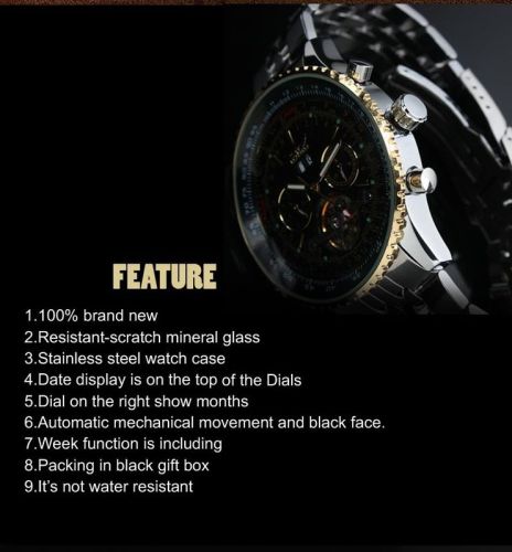 Months Jaragar Tourbillon Automatic Watch 20mm Strap Width For Men ...