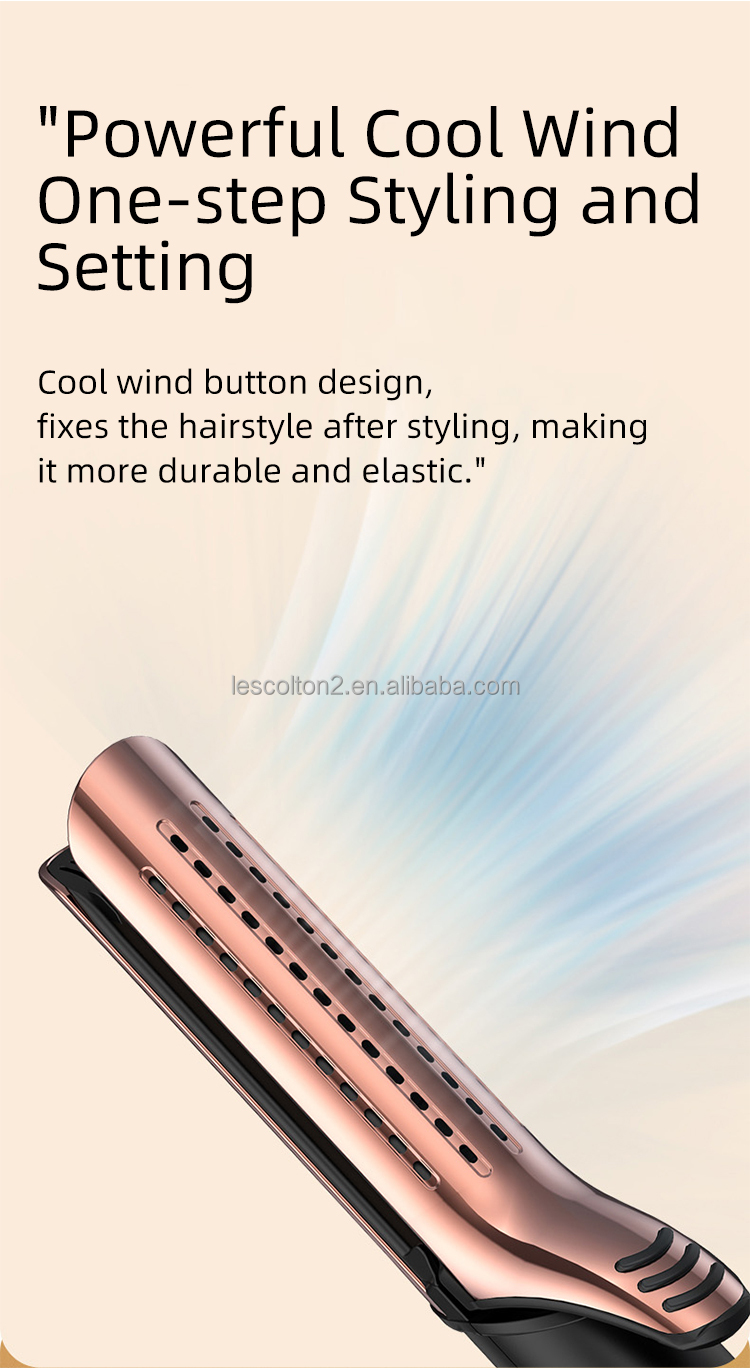 Portable 2-in-1 Air Flow Hair Straightener With Cooling Vents, High ...