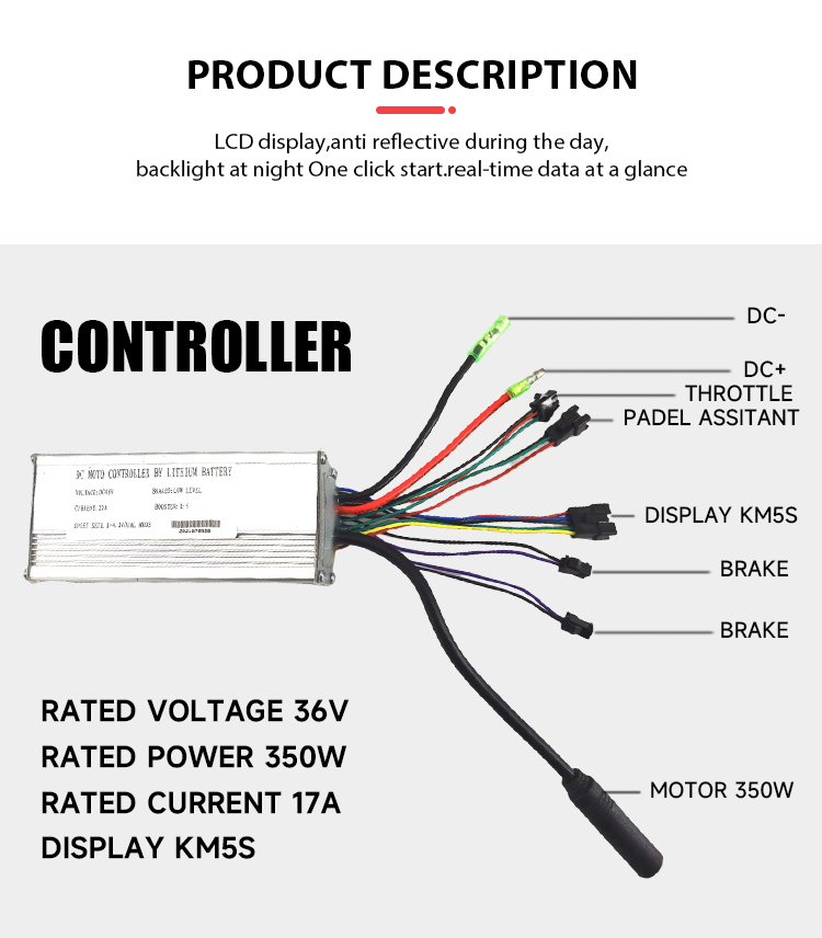 Bafang Colorful 500c Lishui 48v 22a Sine Wave Square Wave E-bike Smart ...