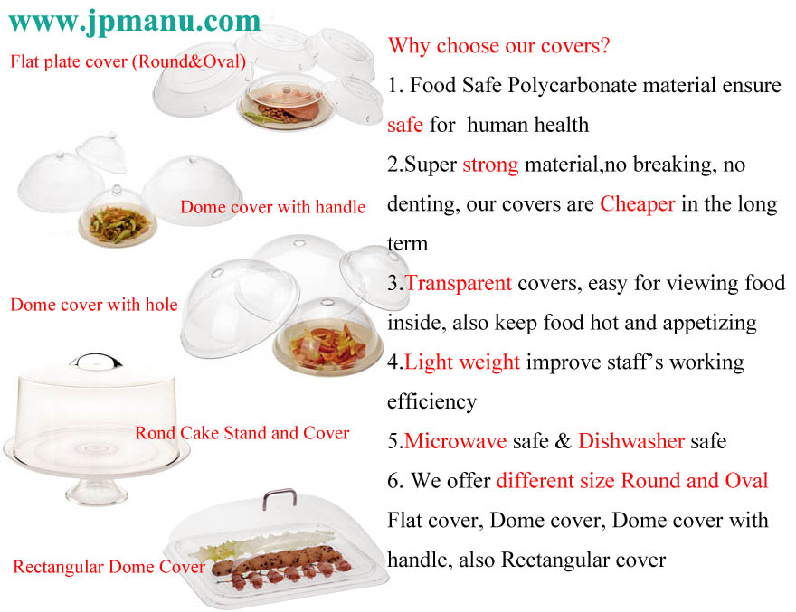 16x22 Inch Polycarbonate Dome Rectangular Food Cover With Handle, High ...