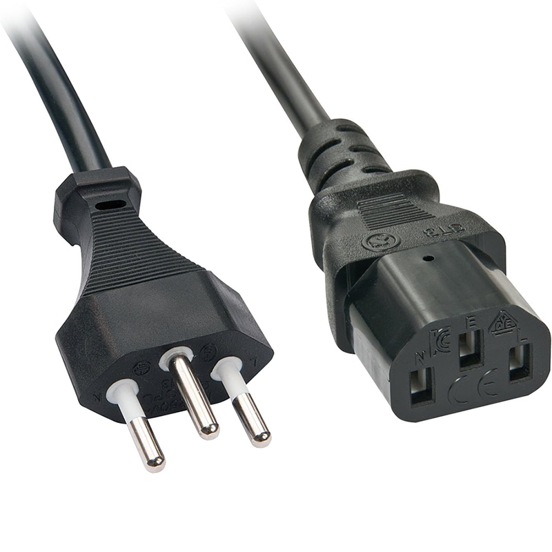 Swiss 3 Pin Plug Iec C7 C13 Connector Power Cable For Brazilian 3 Pin ...