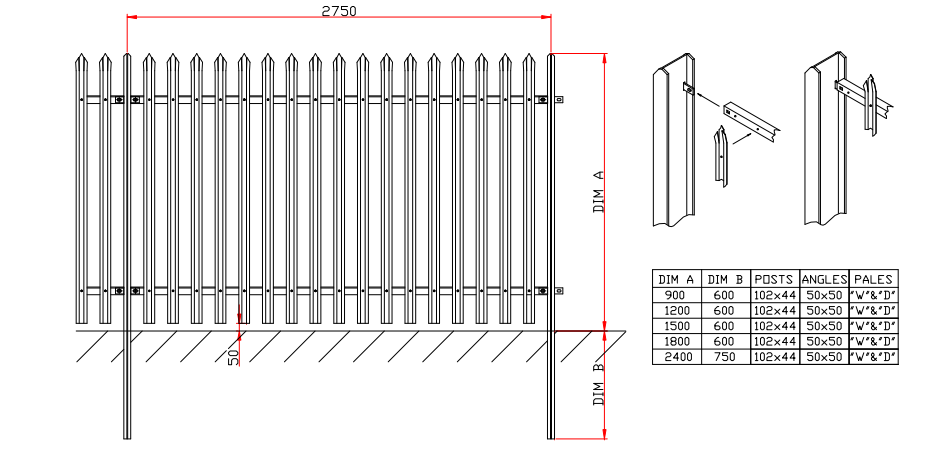 Stainless Steel Palisade Fencing, High Quality Stainless Steel Palisade ...