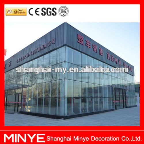 Frameless Glass Curtain Wall For A Car Sales Shops, High Quality ...