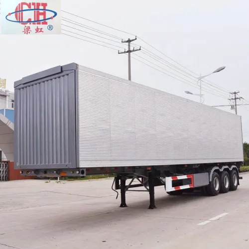 Trailer Semi Kotak Kargo Jenis Kontainer, kualitas tinggi Trailer Semi ...