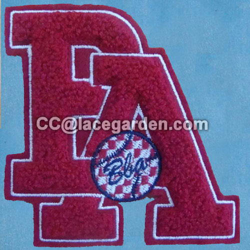 Two Alphabet Chenille\chain Embroidery Patches, High Quality Two ...