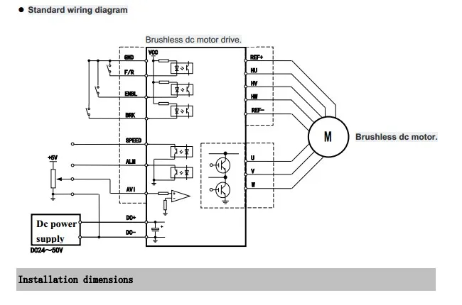 Bldc-5020: 500w High-voltage 24-50v Dc Brushless Motor Speed Controller ...