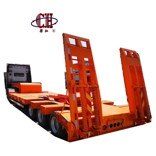 3 Axle Lowboy Low Bed Semi Trailer, High Quality 3 Axle Lowboy Low Bed ...