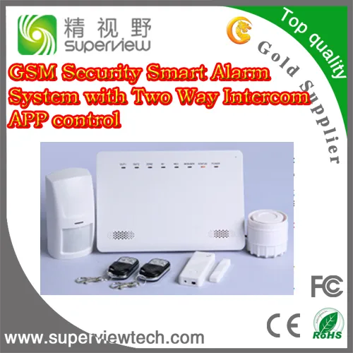 Gsm Security Smart Alarm System With Two Way Intercom App Control (sv-007m3x), High Quality Gsm ...