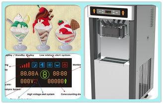 Commercial Soft Serve Yogurt Machine, 2 + 1 Mixed Flavors I, High ...