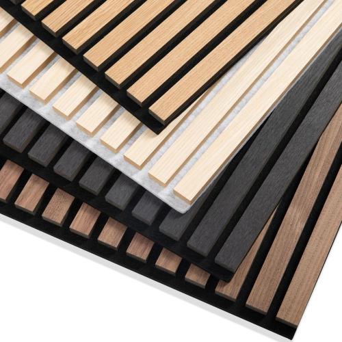 Melamine Veneer Acoustic Grooved Wood Decoration Wall Panel, High ...