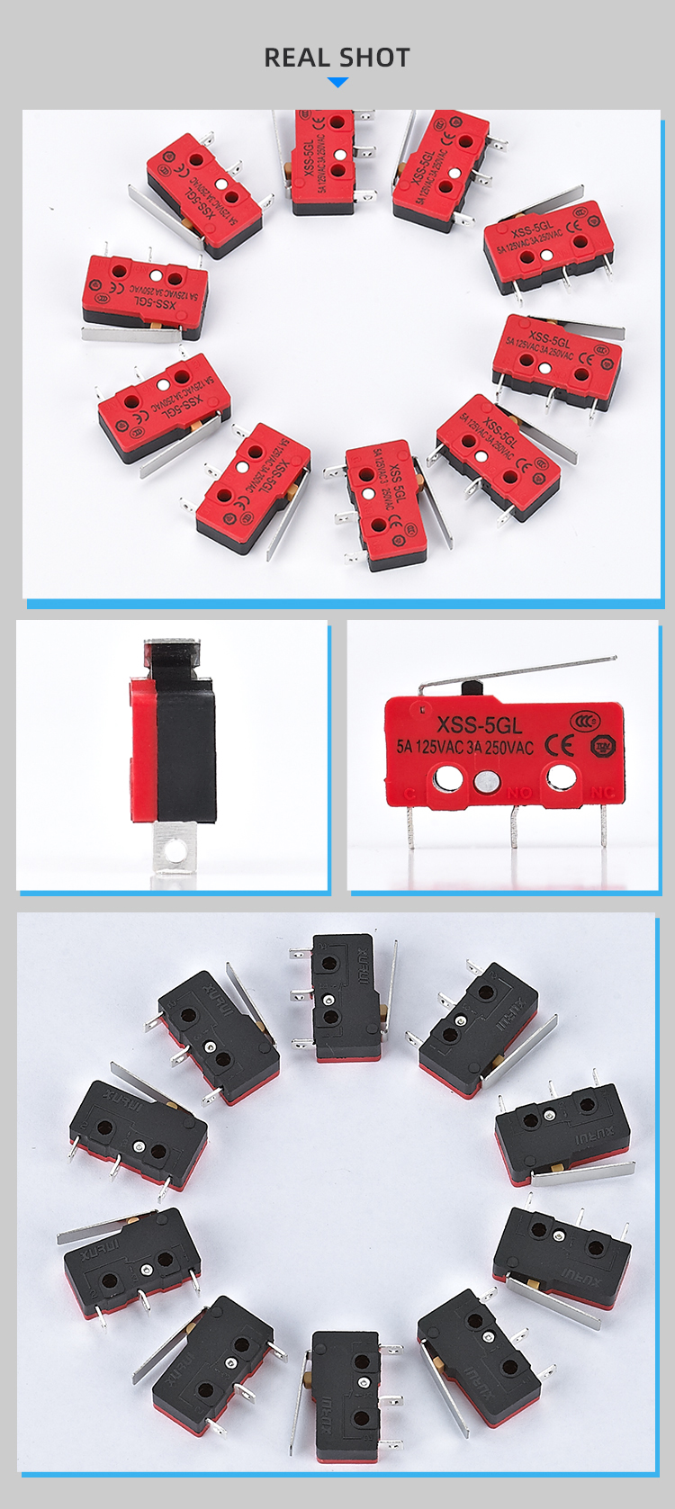 5a 250vac Mini Sensitive Micro Switch For 3d Printers, High Quality 5a ...