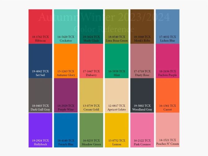 Autumn Winter 2023/2024 Color Trend Forecasting
