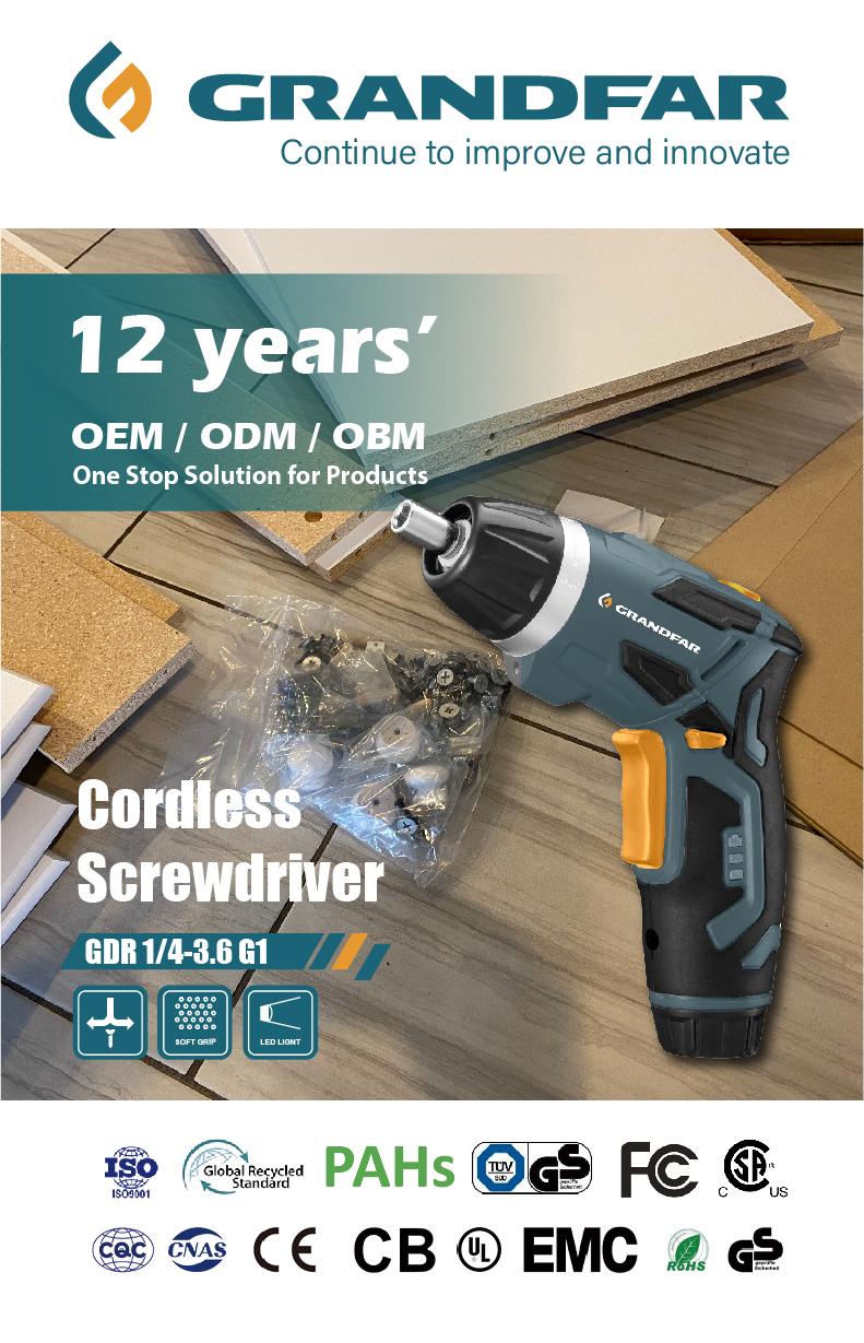 Grandfar 3.6v Li-ion Cordless Electric Screwdriver, High Quality ...